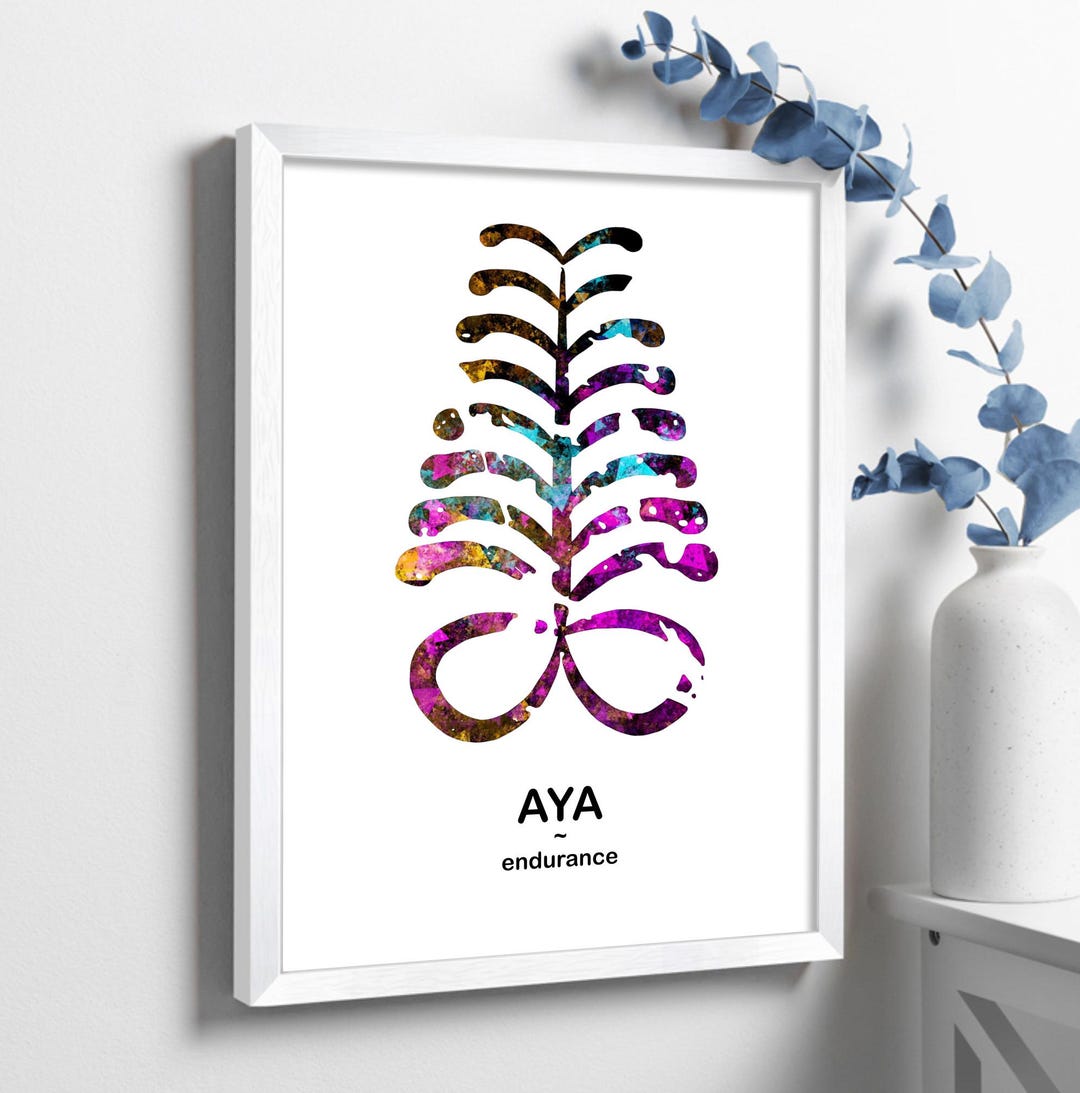 Adinkra Symbol Paper Print, Modern African Decor, Adinkra Design Print ...