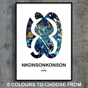 Adinkra Symbol Print: African Ghana Art, NKONSONKONSON (unity) - Etsy
