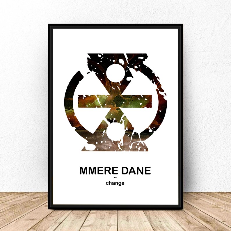 Adinkra Symbol Prints, Set of 3 Modern African Art, African Symbols in ...
