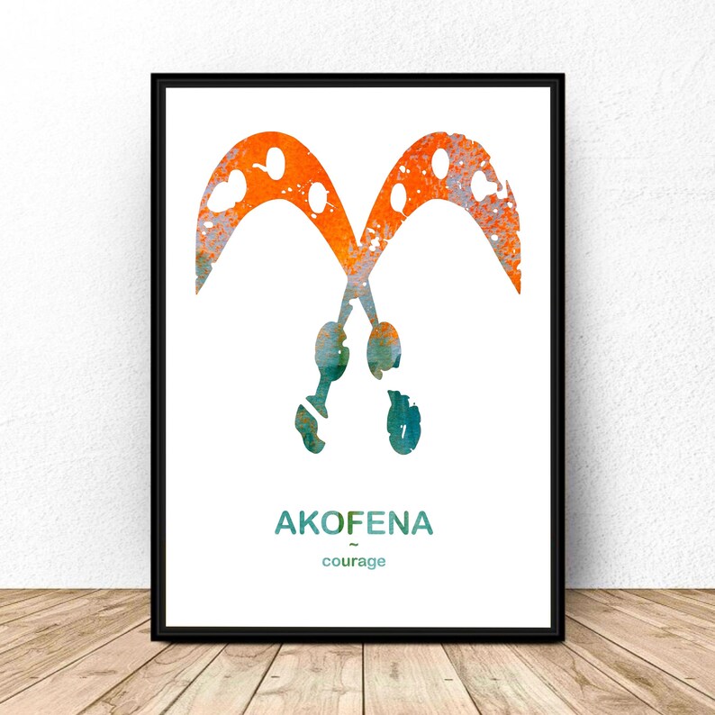 Set of 3 Adinkra Symbol Paper Prints, Modern African Home Decor ...