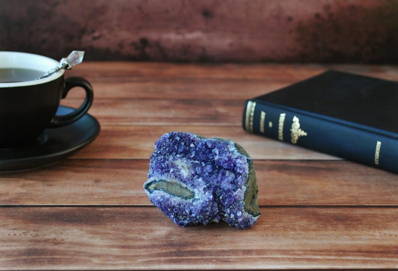 Deep Purple Amethyst Cluster – Healing Stone for Intuition and Calm ...