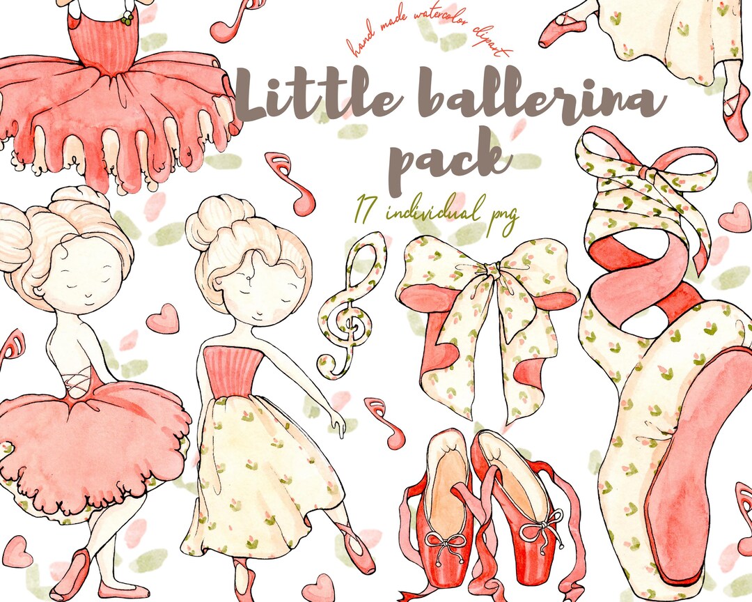 Digital Little Ballerina Watercolor Clipart, Transparent Png, Swan Lake ...