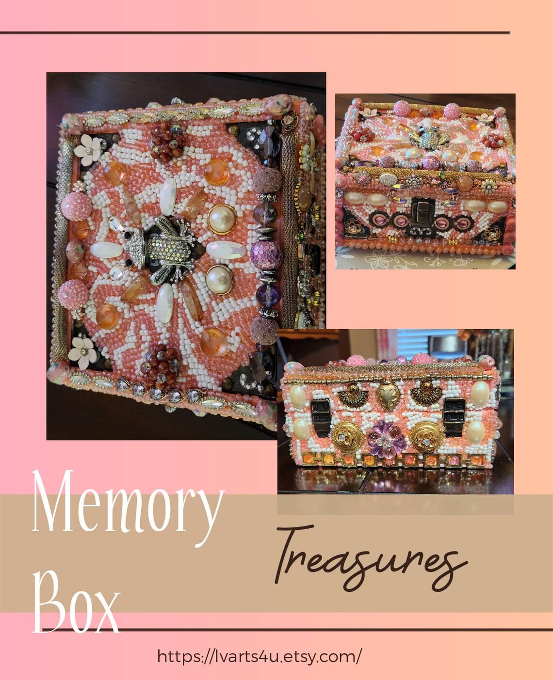 Hand Painted/beaded Memory Boxes - Etsy