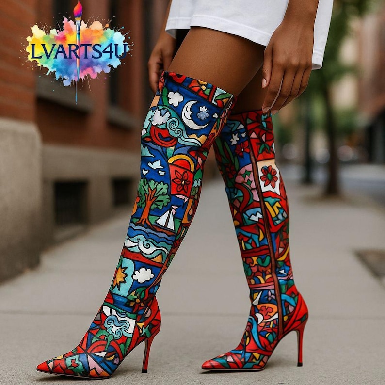 Custom Hand Painted Boots - Etsy