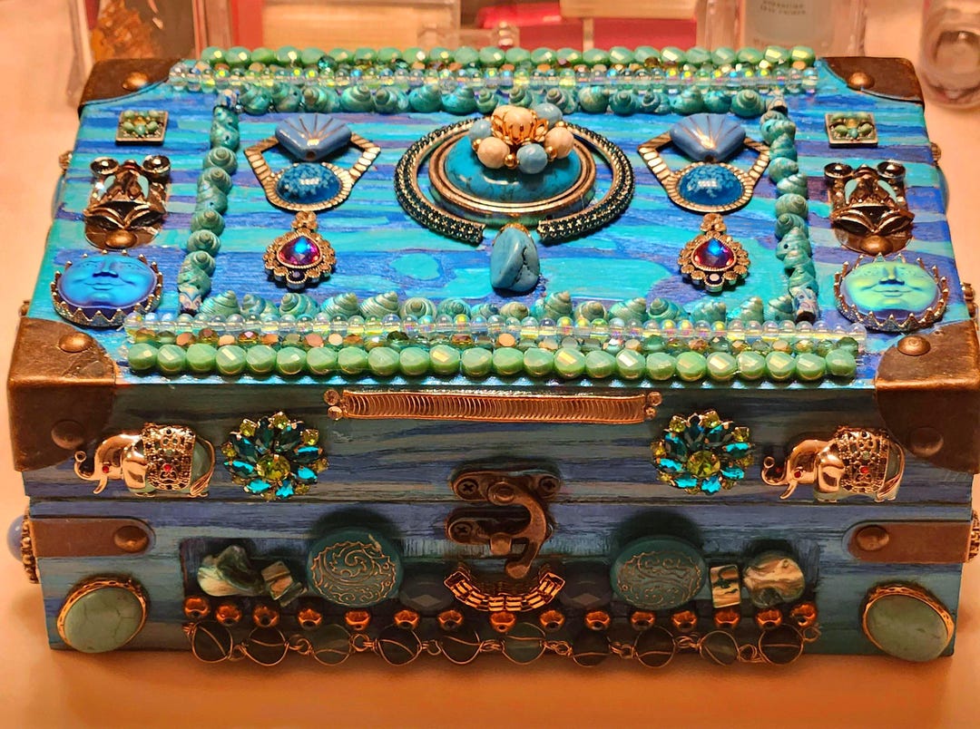 Hand Painted/ Beaded Memory Boxes - Etsy
