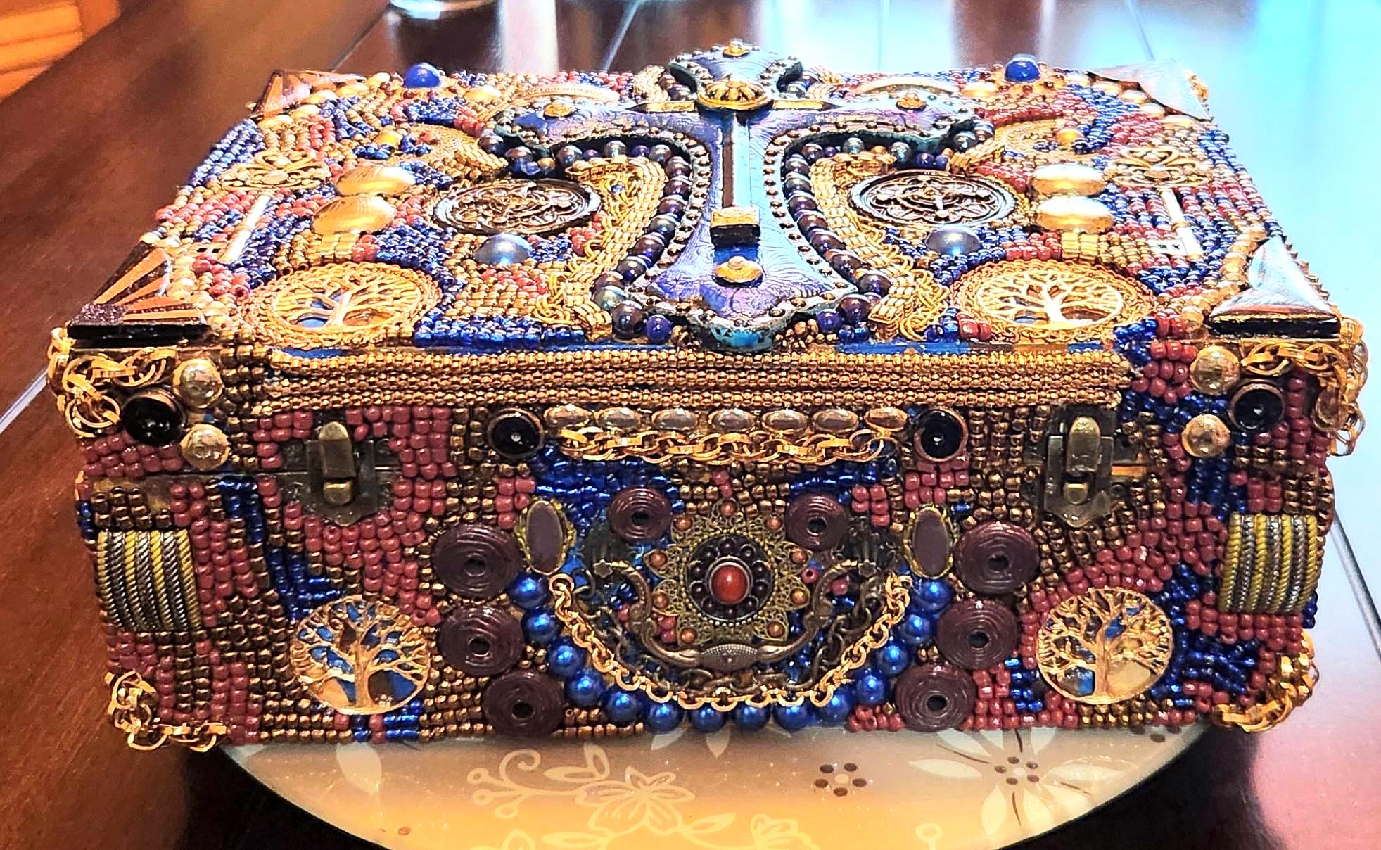 Hand Painted/beaded Memory Boxes - Etsy