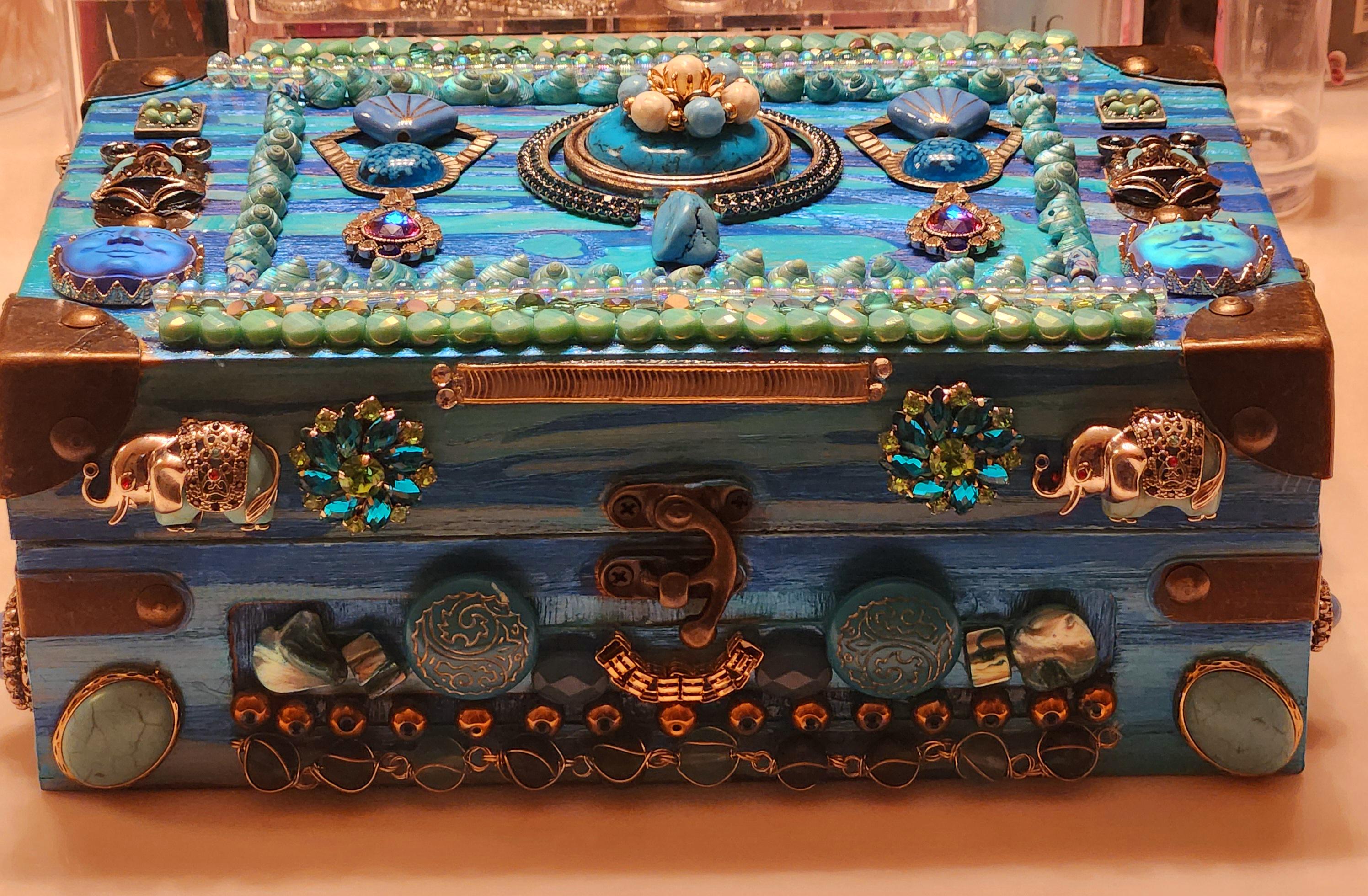Hand Painted/ Beaded Memory Boxes - Etsy