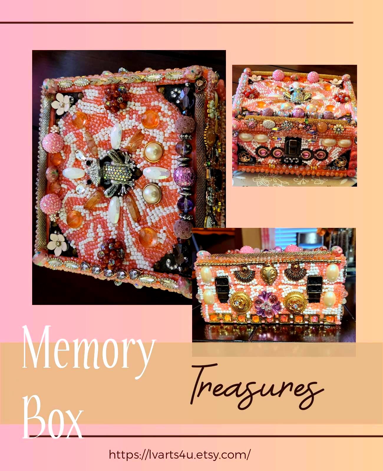 Hand Painted/beaded Memory Boxes - Etsy