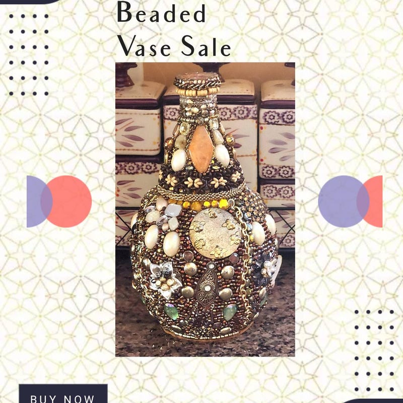 Beaded Vase - Etsy