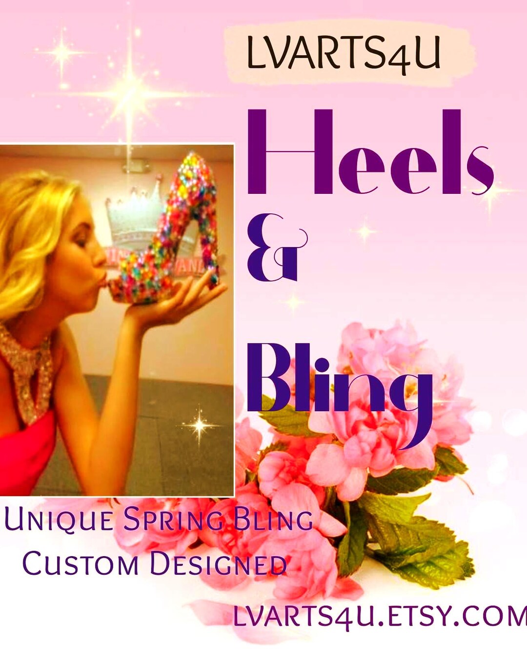 Custom Spring Bling Boots and Heels - Etsy