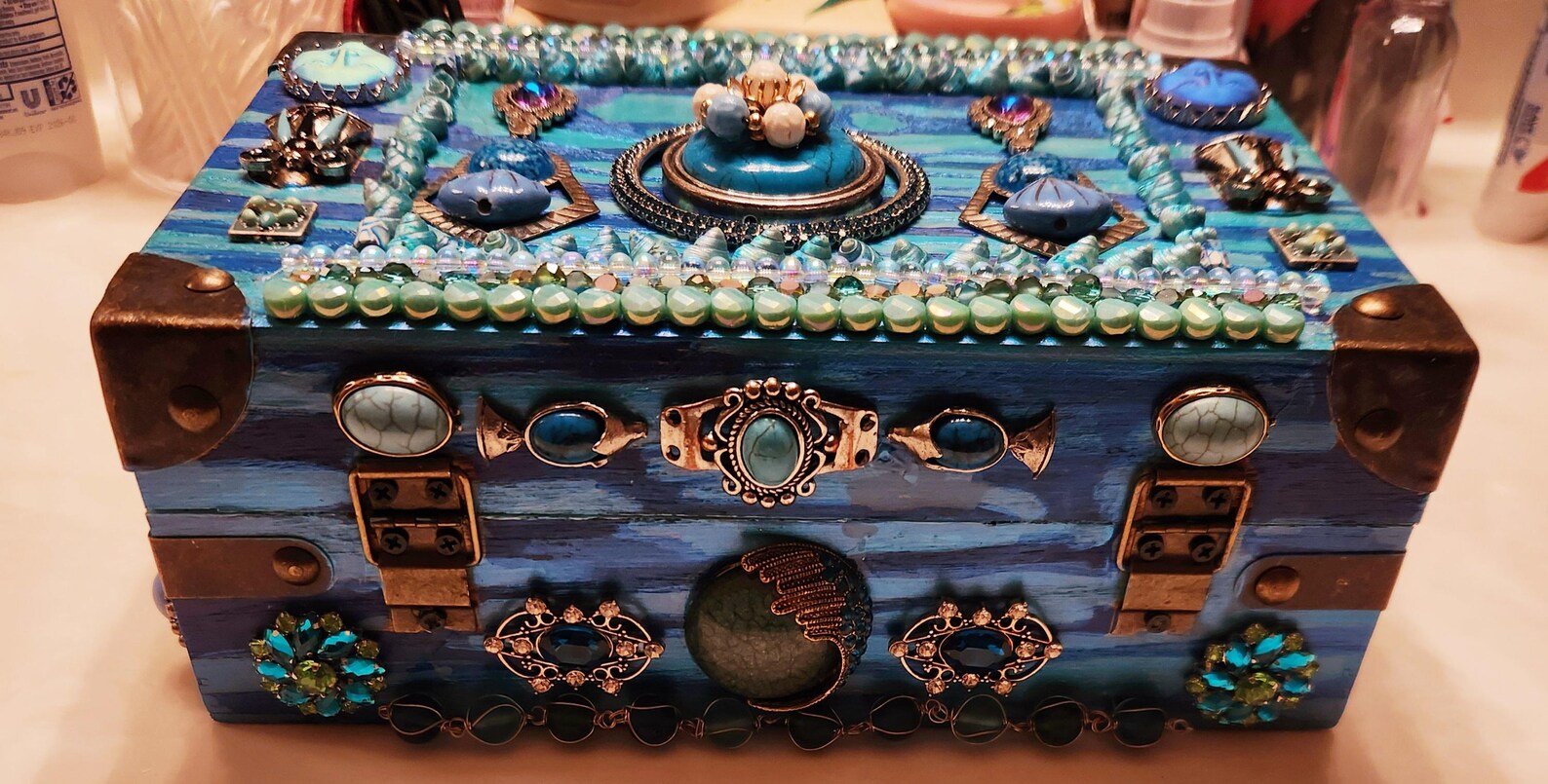 Hand Painted/ Beaded Memory Boxes - Etsy