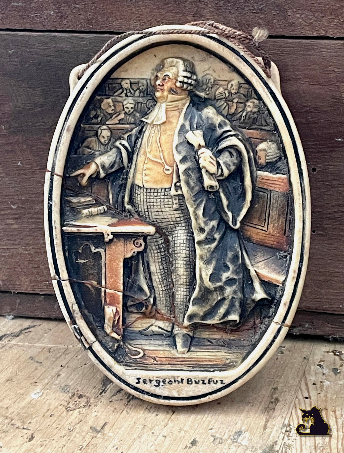 Rare Antique Osborne Ivorex Plaque of Sergeant Buzfuz - Etsy