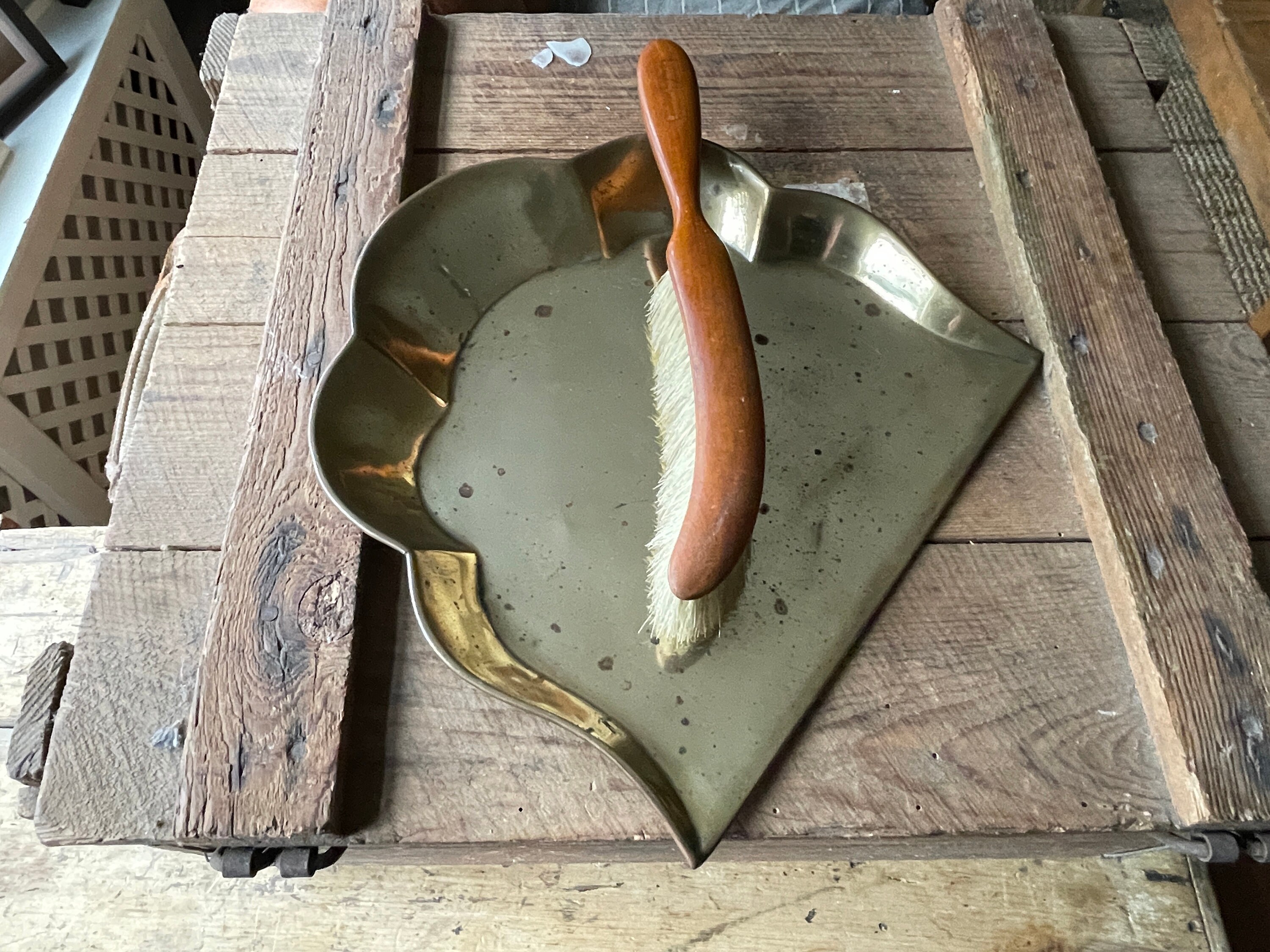 Harrods Brush and Brass Art Nouveau Crumb Tray, Vintage, 1920s - Etsy