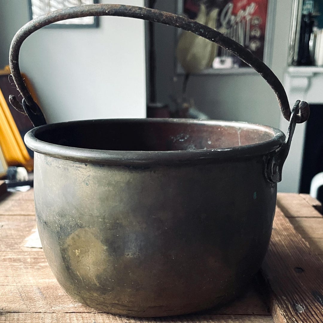Vintage Over Fire Cooking Pot/cauldron in Copper - Etsy
