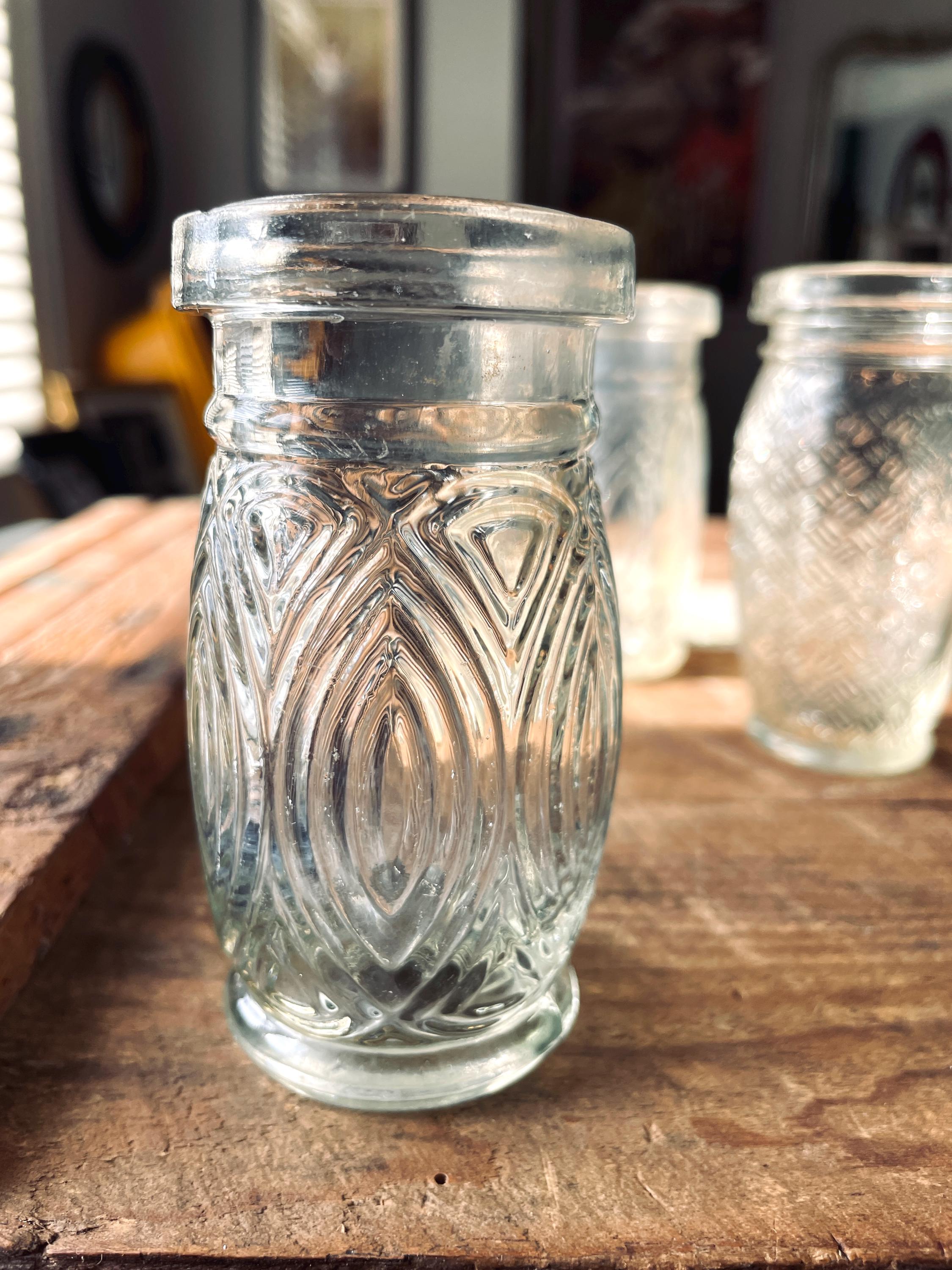 Set of Four Vintage Glass Barrel Jars - Etsy