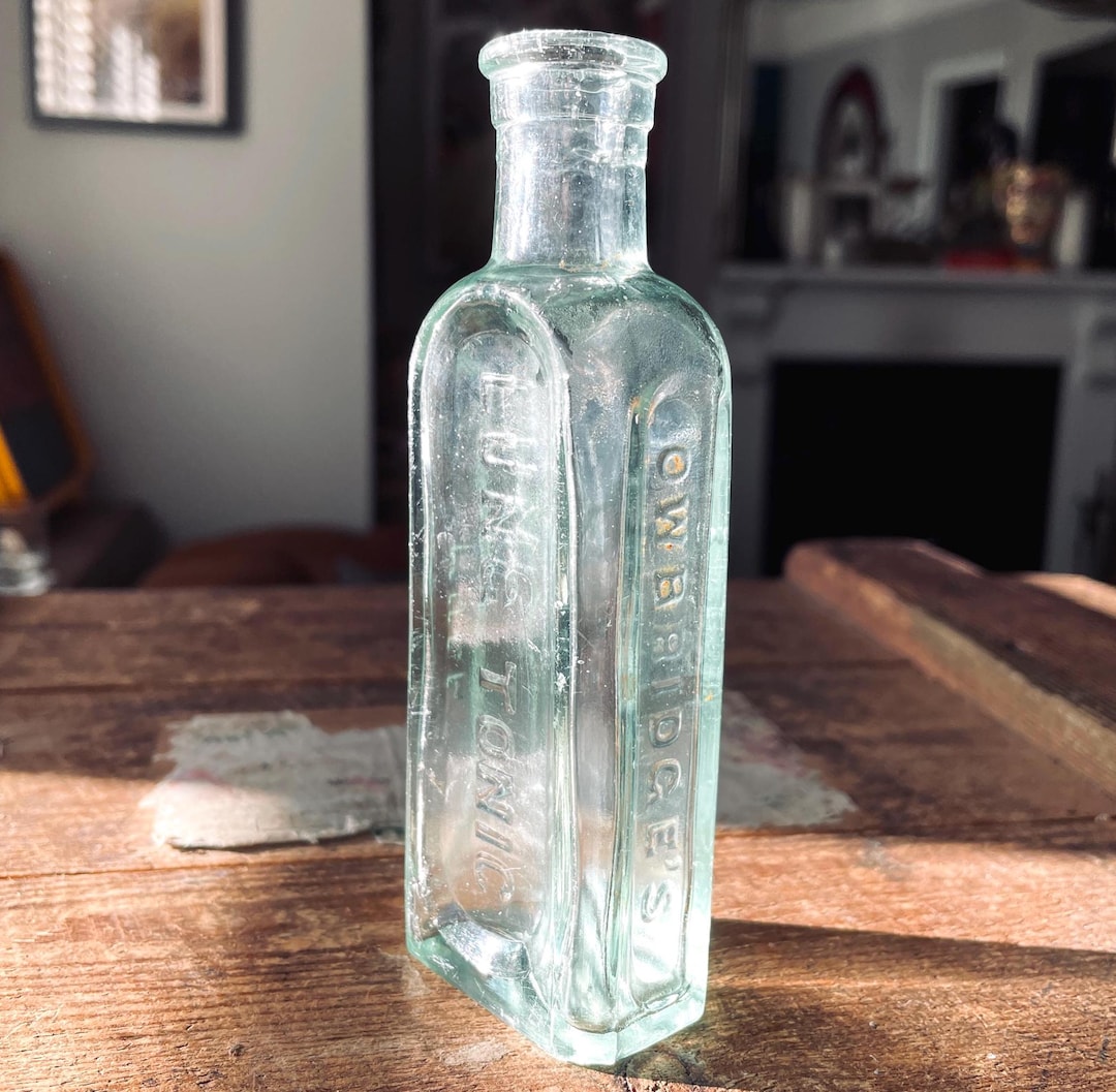 Antique Owbridge's Lung Tonic Bottle in Aqua Glass - Etsy