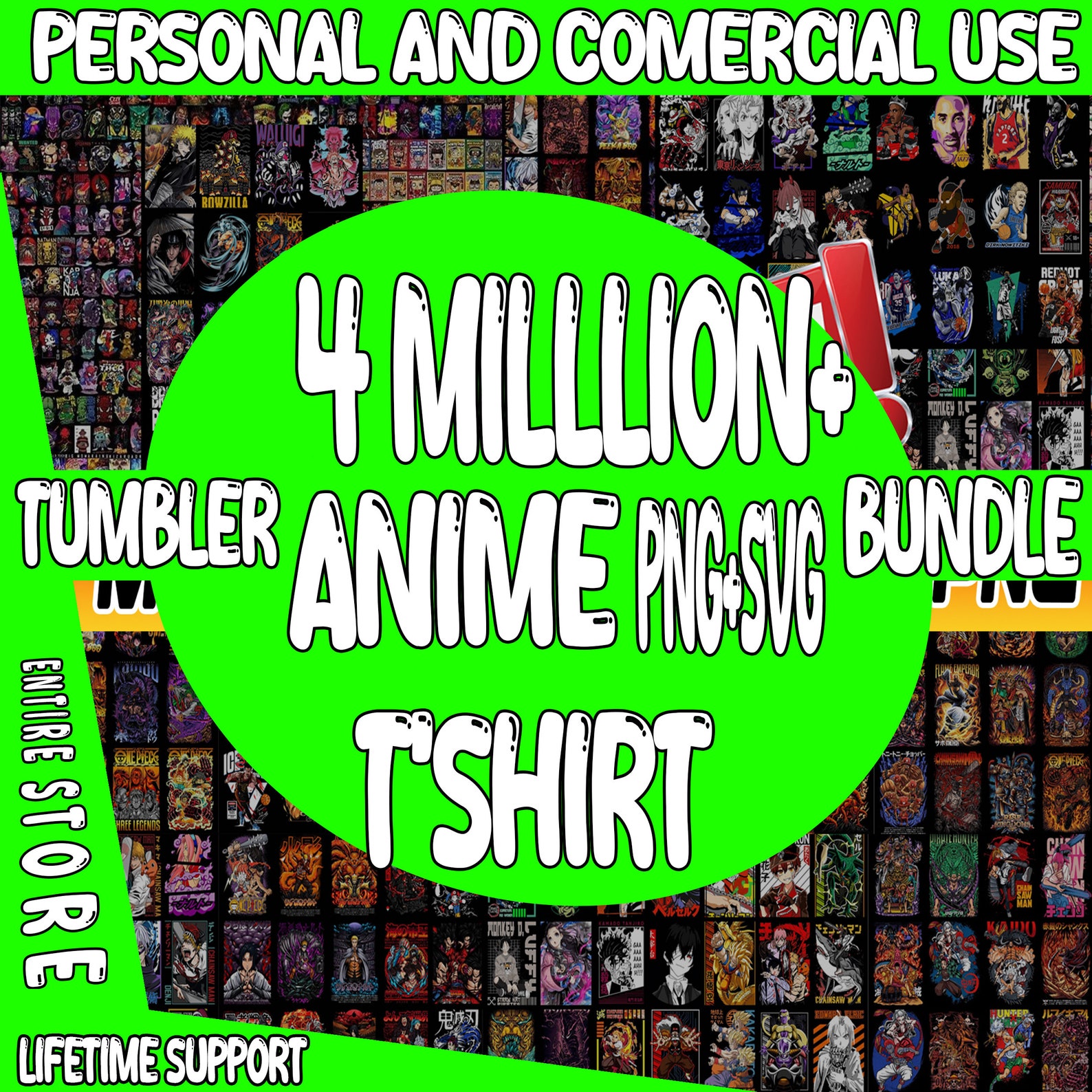 4 Millions Anime Wrap, Bundles Wrap, Anime Sublimation Wrap Designs ...