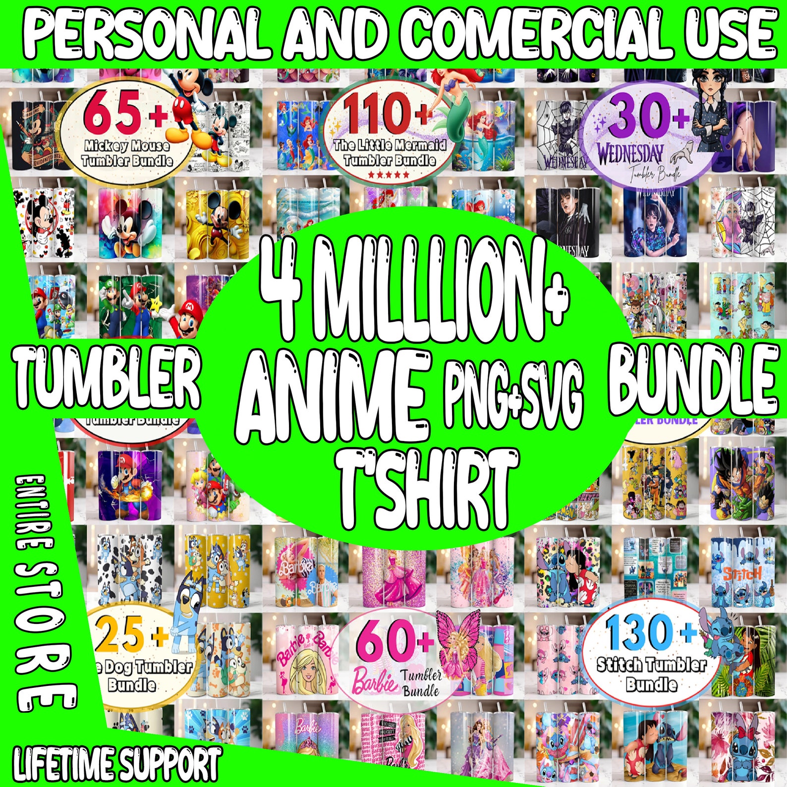 4 Millions Anime Wrap, Bundles Wrap, Anime Sublimation Wrap Designs ...