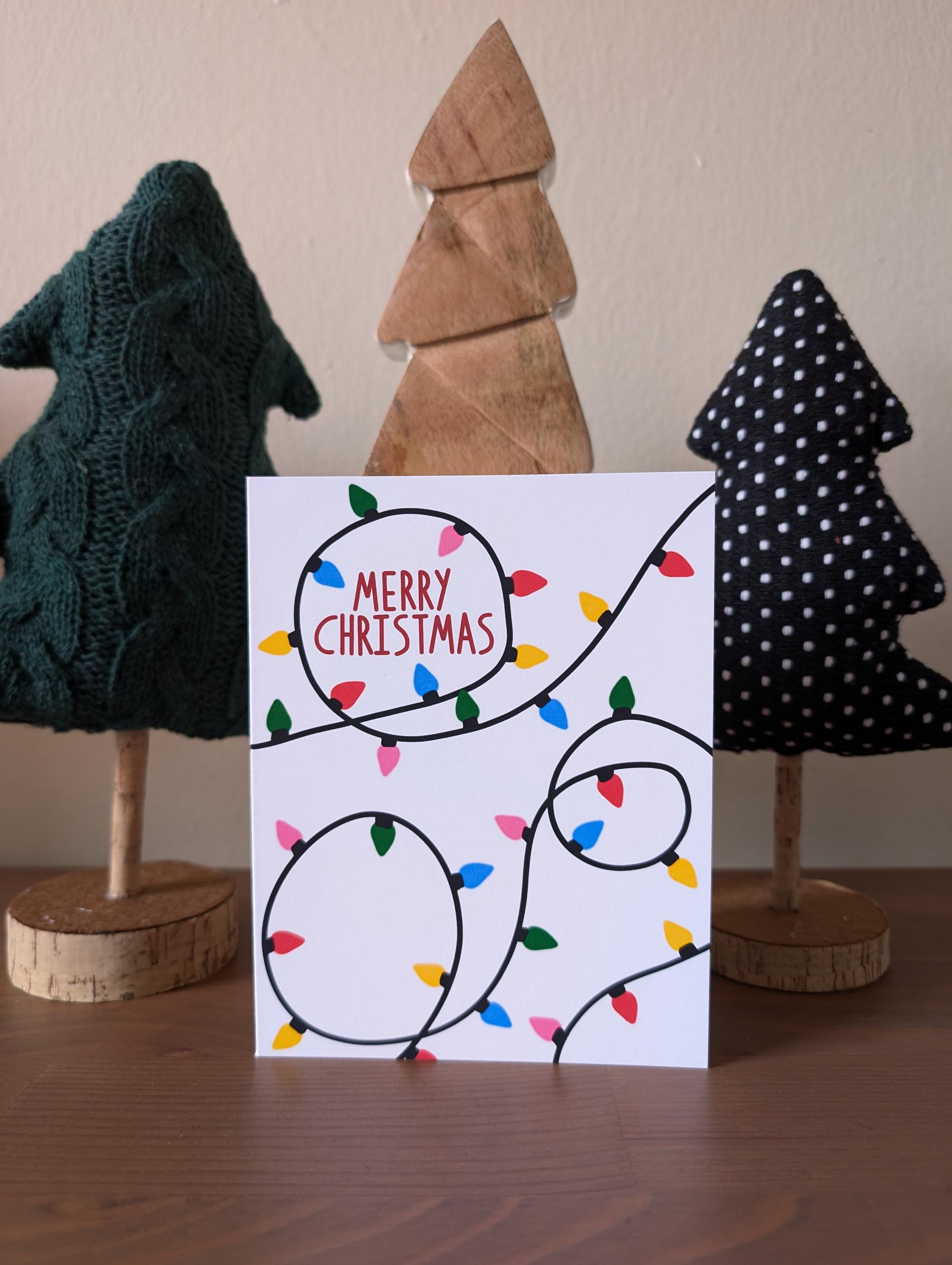 Christmas Lights Greeting Card | Merry Christmas Card | Holiday ...