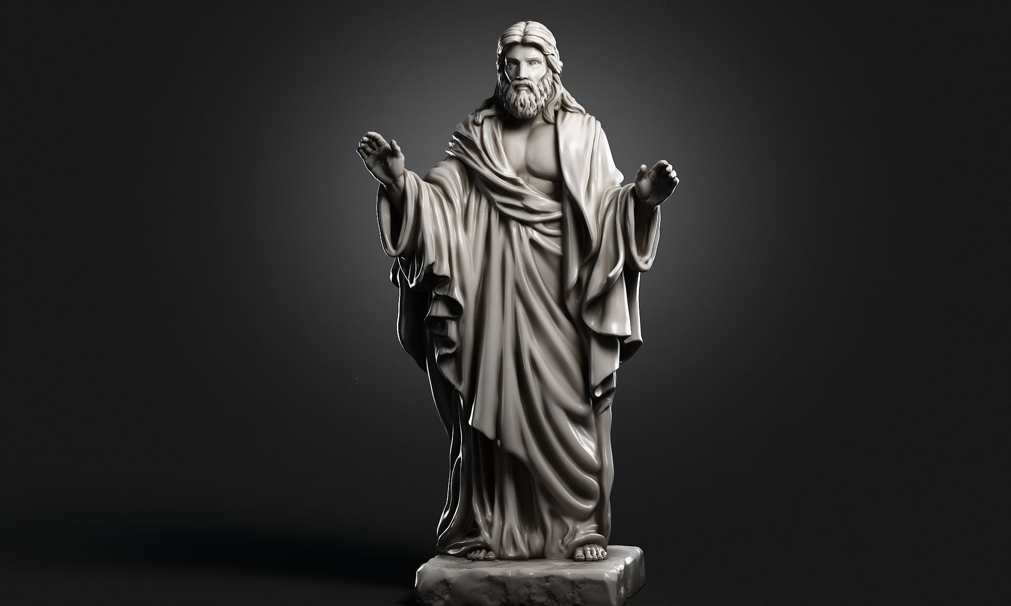 Jesus Christ 3D Figure Holy Father God Statuette Jesus Sculpture ...