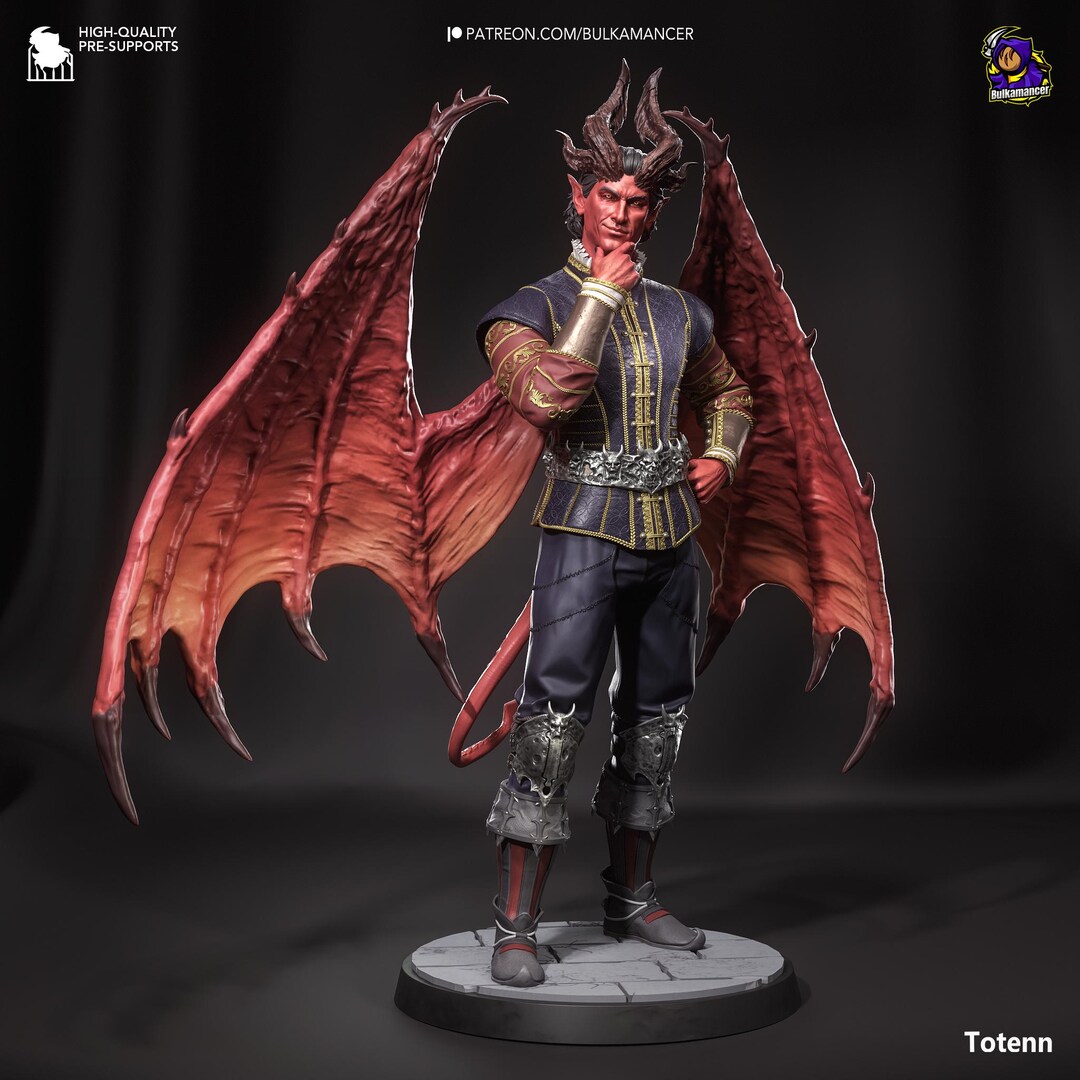 Raphael 3D Figure, Cambion Devil BG3 Statue, Resin Archdevil of Cania ...