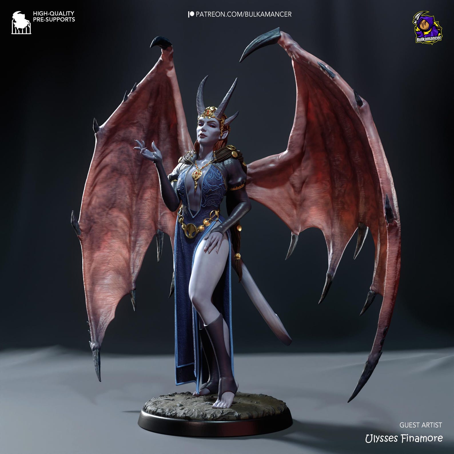 Mizora 3D Figure, Demon Lady BG3 Statue, Gamer Gift Ideas, 3D Printed ...