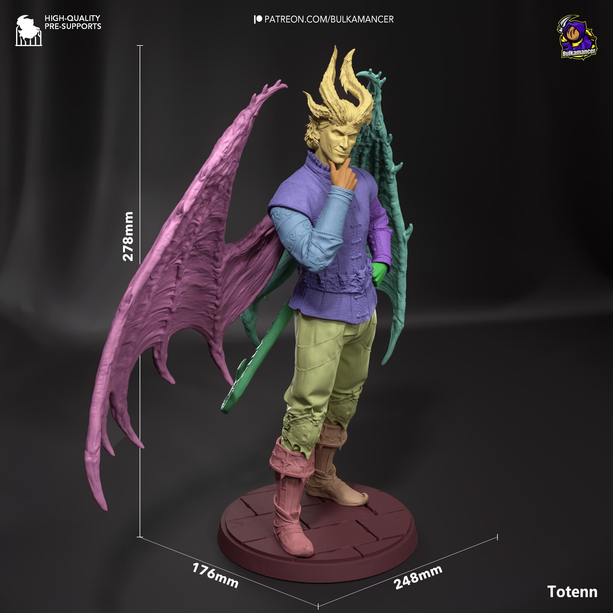 Raphael 3D Figure, Cambion Devil BG3 Statue, Resin Archdevil of Cania ...