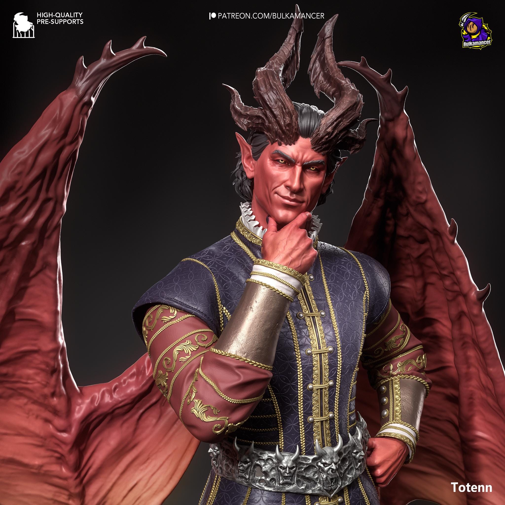 Raphael 3D Figure, Cambion Devil BG3 Statue, Resin Archdevil of Cania ...