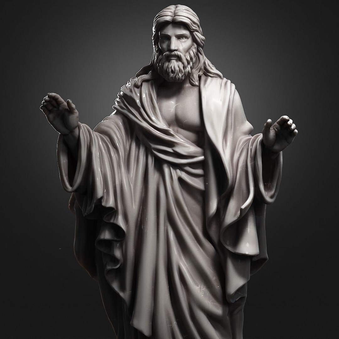 Jesus Christ 3D Figure Holy Father God Statuette Jesus Sculpture ...