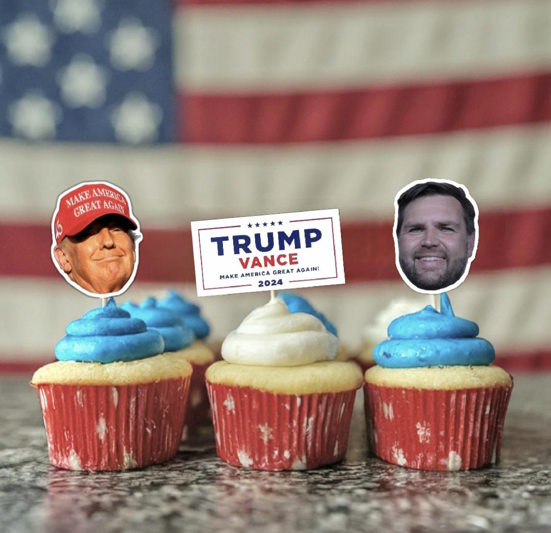 Trump/vance Cupcake Toppers Party - Etsy