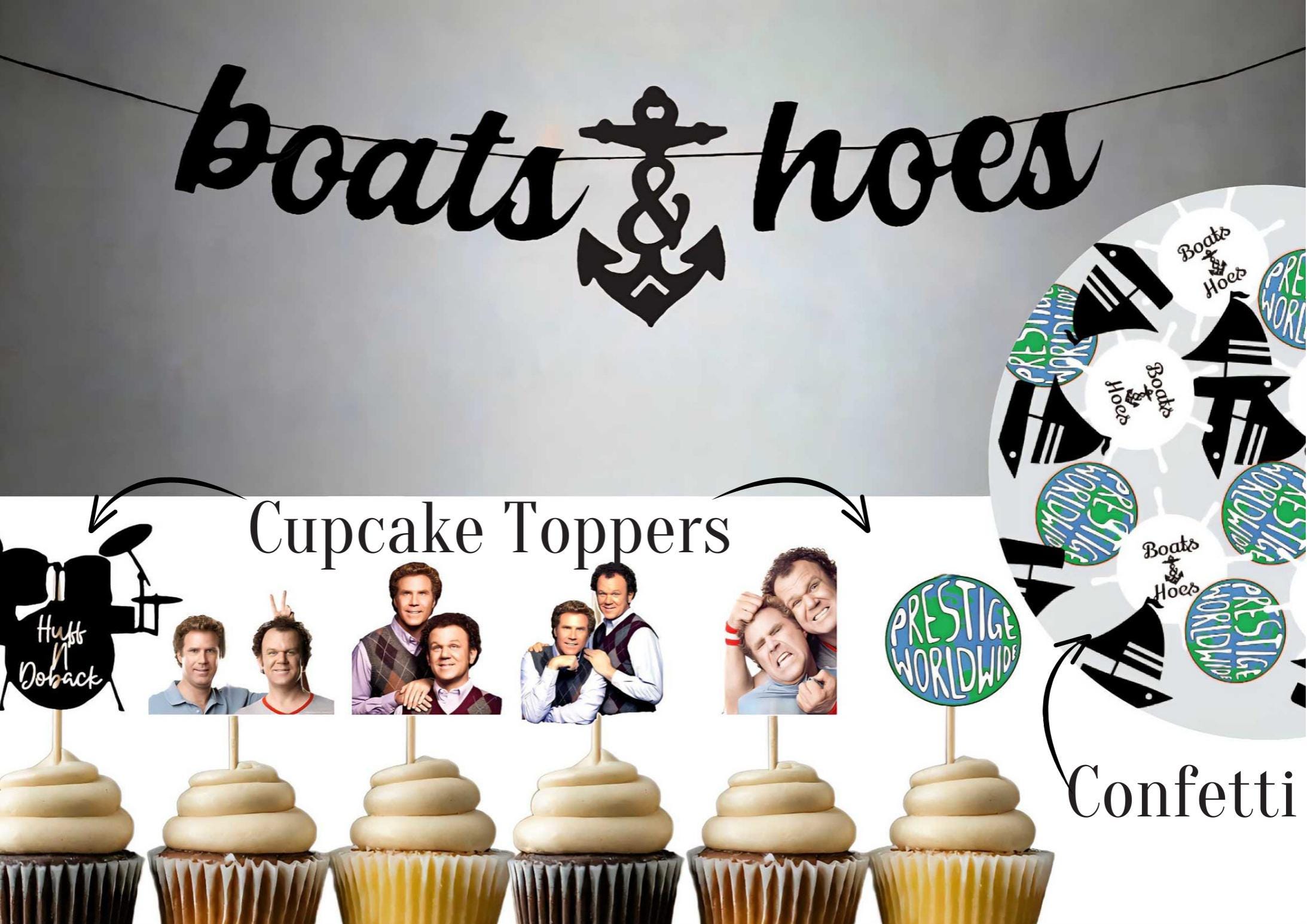 Step Brothers Boats and Hoes | Nautical Party Theme Cupcake Toppers ...