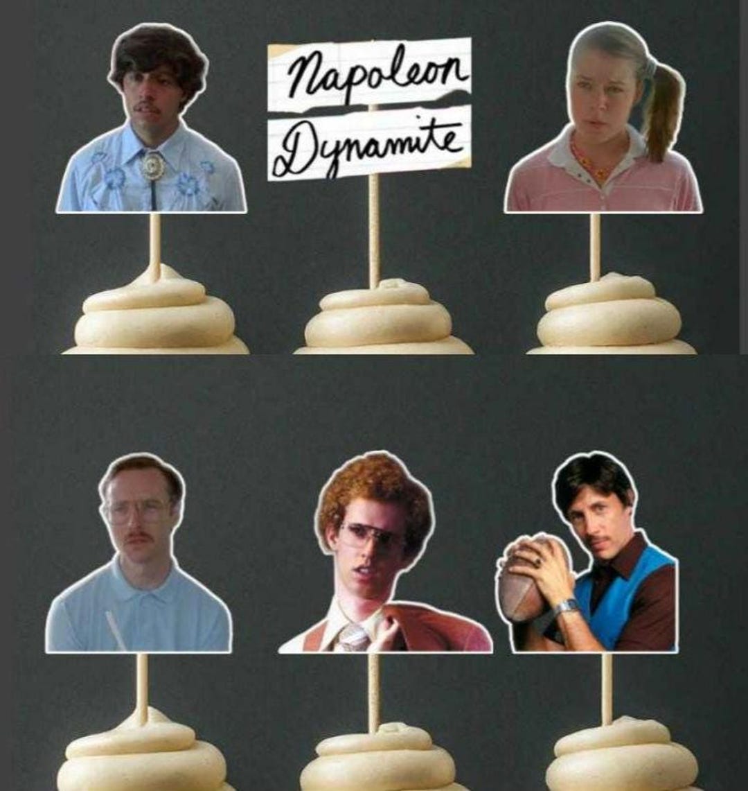 Napoleon Dynamite Party Package | Cupcake Toppers | Birthday Decor - Etsy