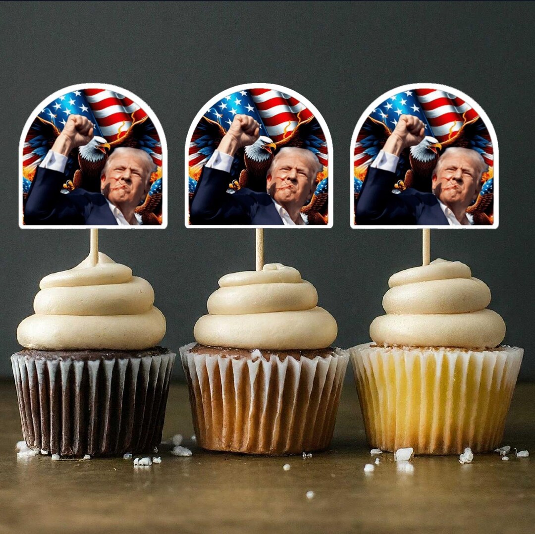 Trump Fight Cupcake Toppers - Etsy