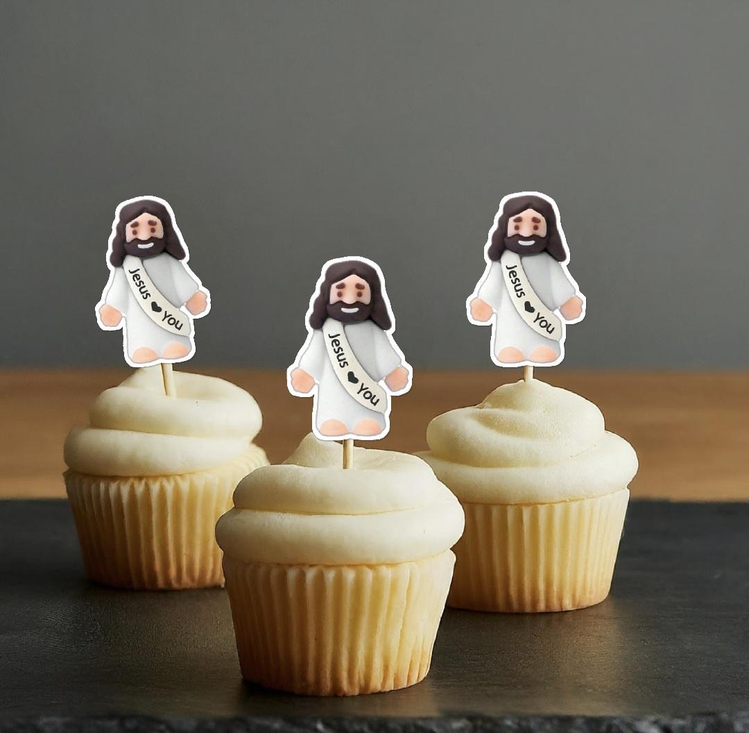 Tiny Jesus Loves You | Cupcake Topper | Bible Study | Easter ...
