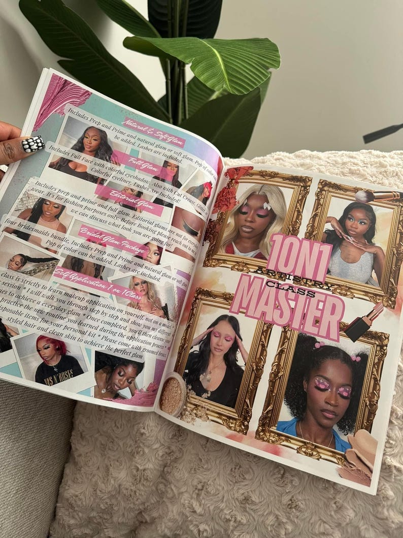 90s Viral "style Magazine" Template, MUA Design DIY Canva. - Etsy