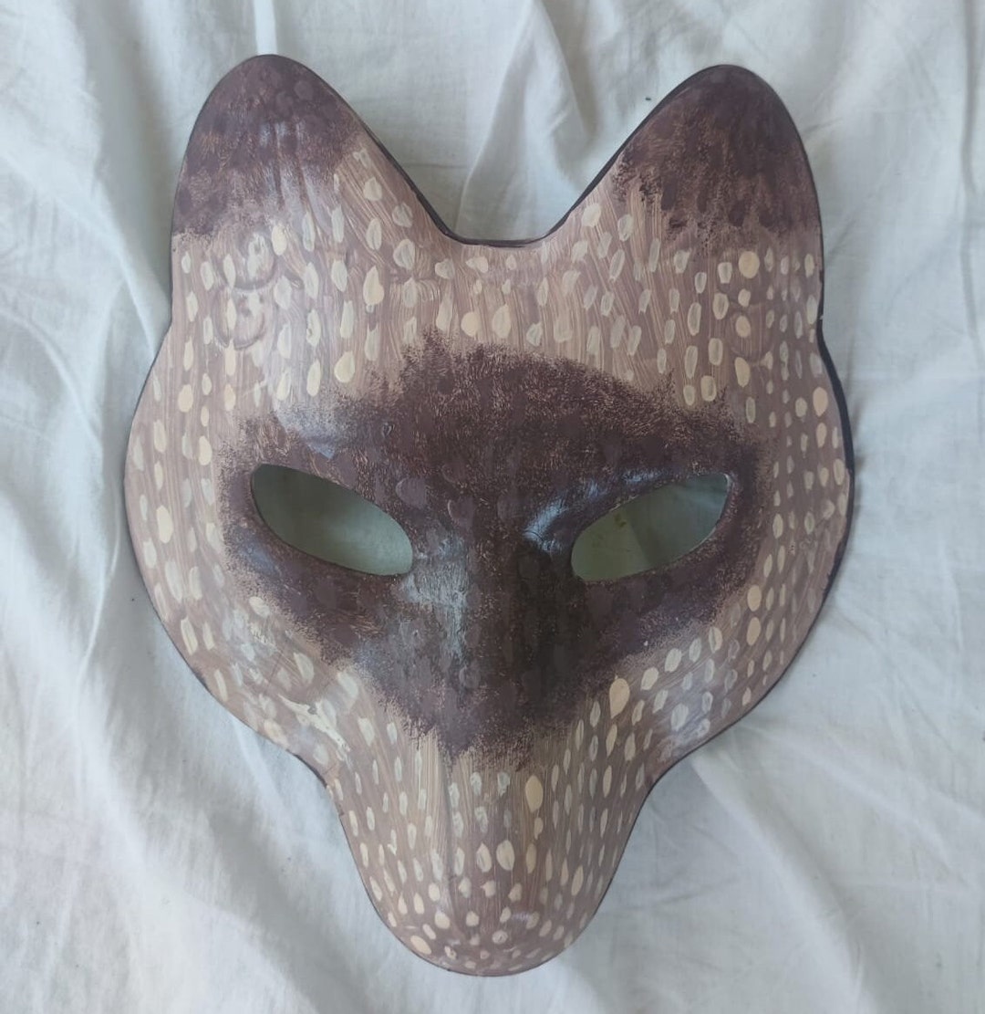 Brown Wolf Hand Made Therian Mask - Etsy