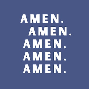 AMEN Navy Poster 8x11 *printable* (printable Poster, Christian Poster ...