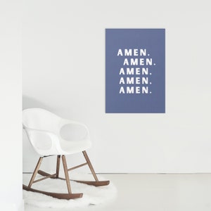 AMEN Navy Poster 8x11 *printable* (printable Poster, Christian Poster ...