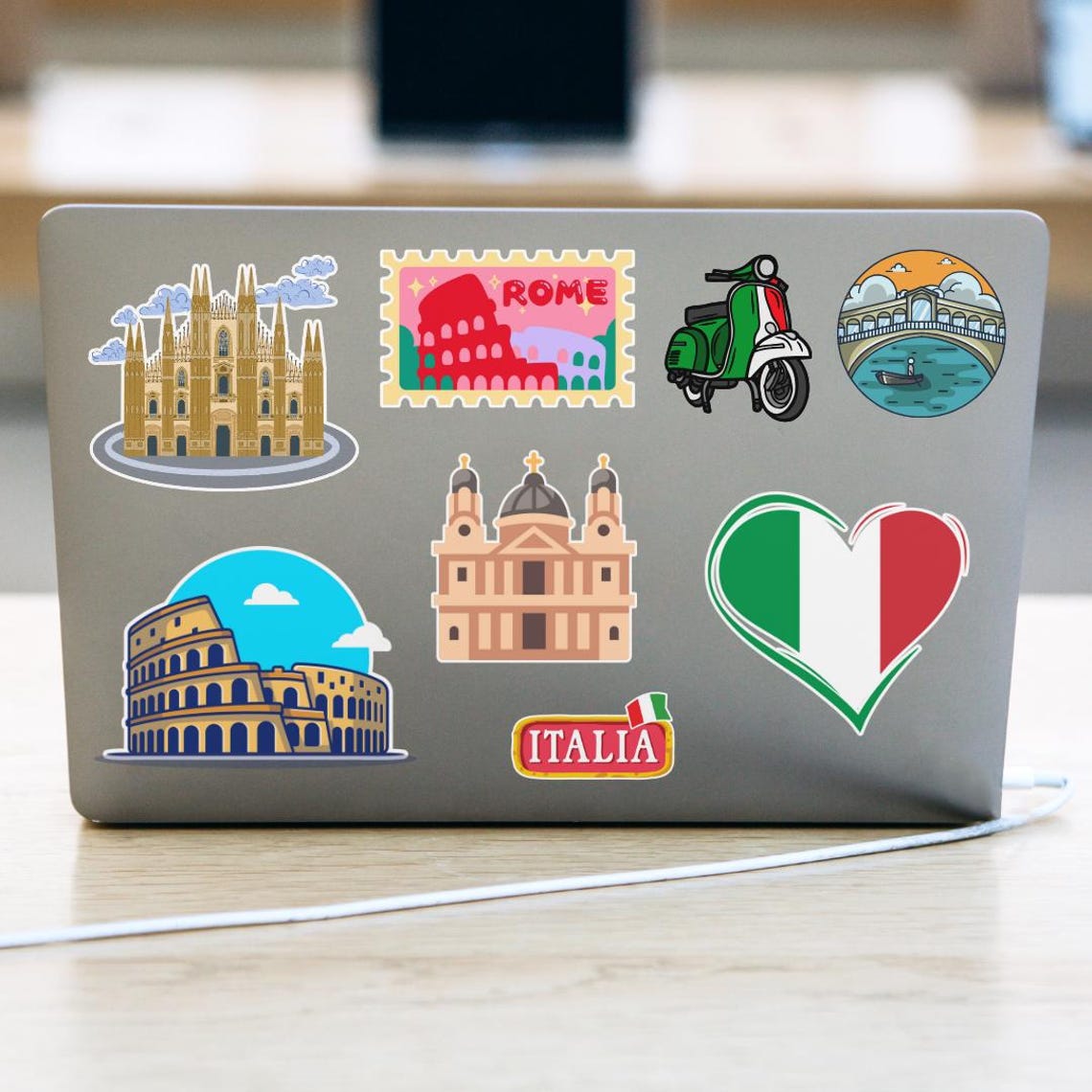 Italy Landmarks Sticker Bundle Italy Travel Stickers PNG Instant ...