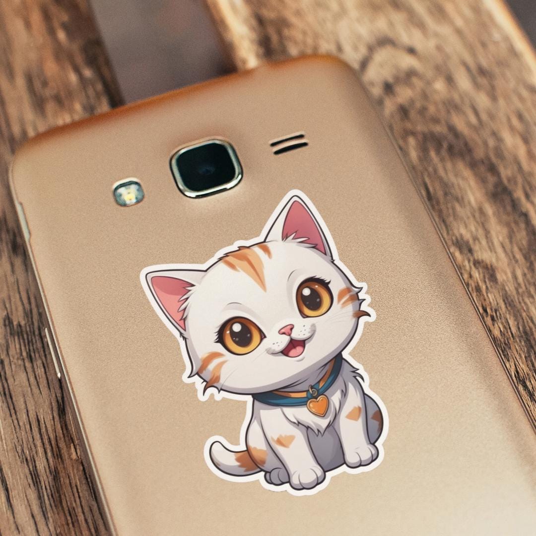 36 Cute Cats Stickers Clipart Bundle Transparent Background Digital ...