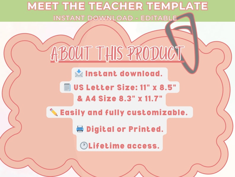 Meet the Teacher Printable Template, Classroom Intro, Canva Editable ...