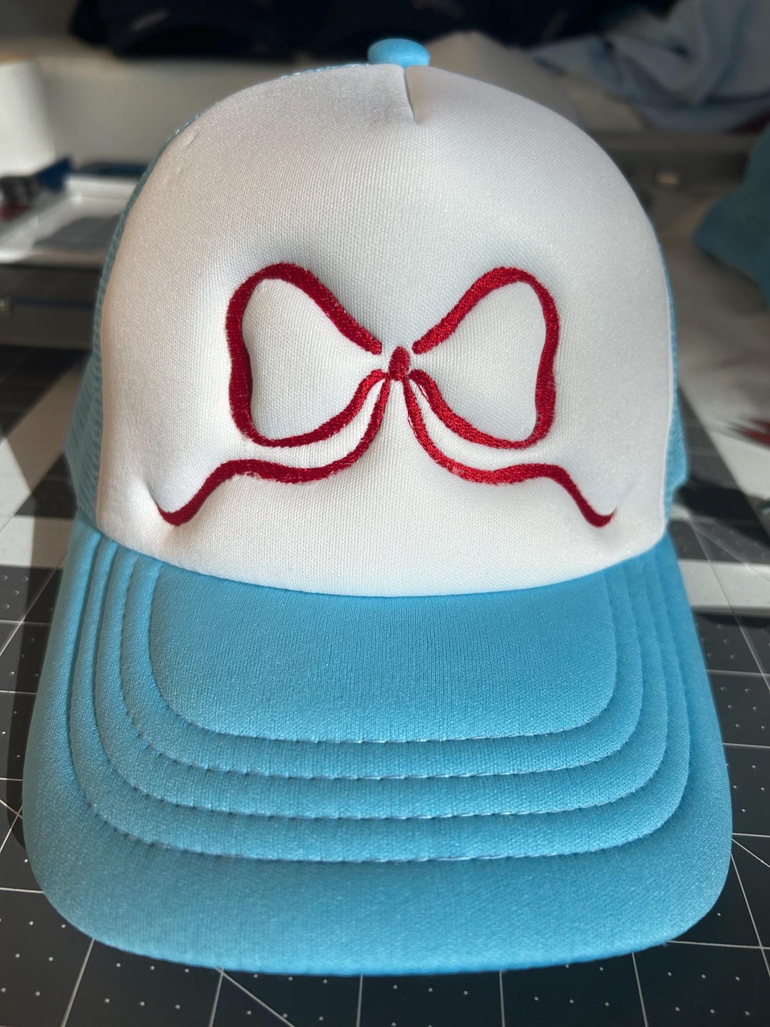 Bow Two Tone Trucker Hat. Choose Your Hat Color and Bow Color. - Etsy