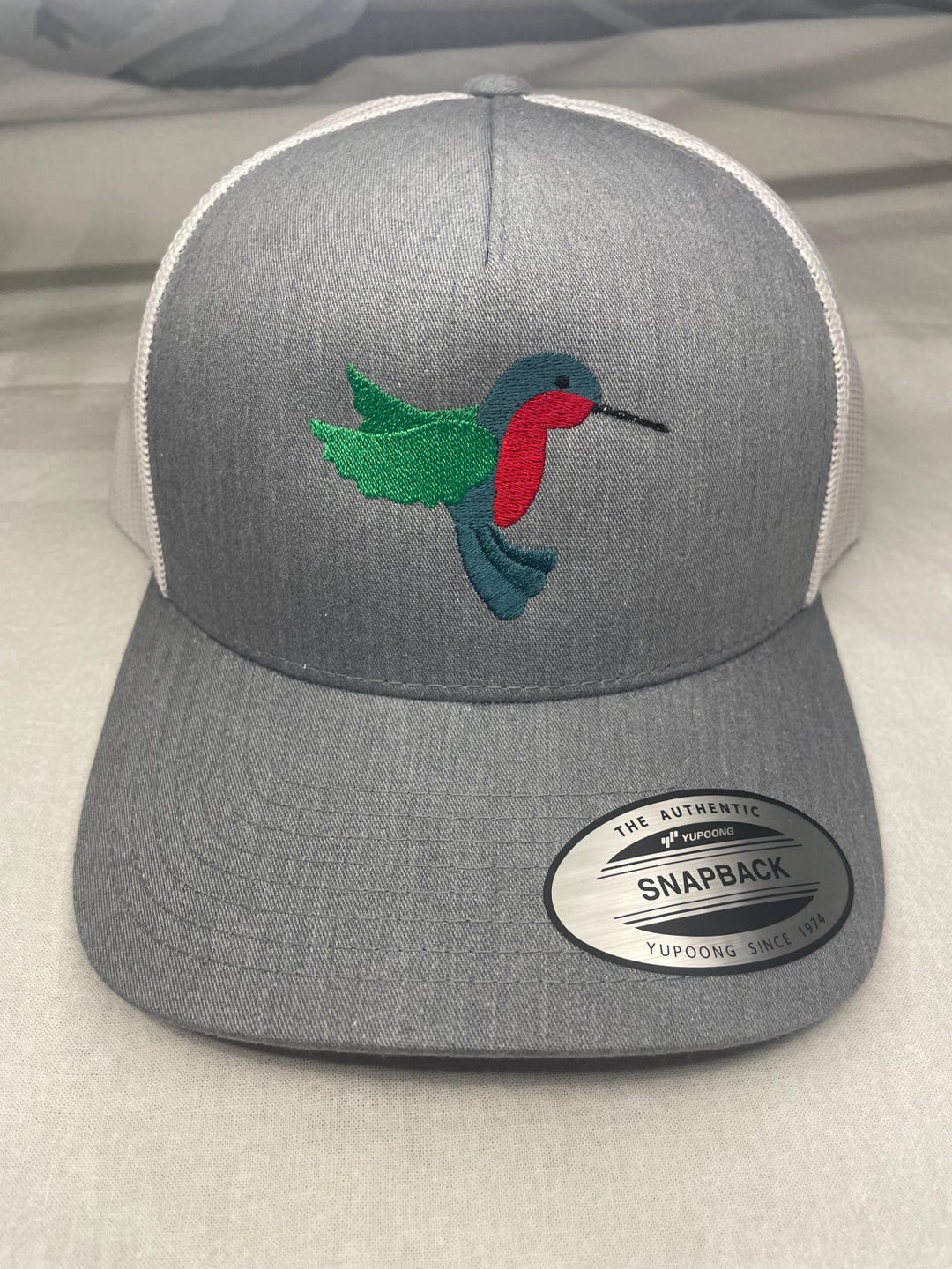 Custom Hummingbird Snapback Hat | Yupoong Five Panel Trucker Cap for ...