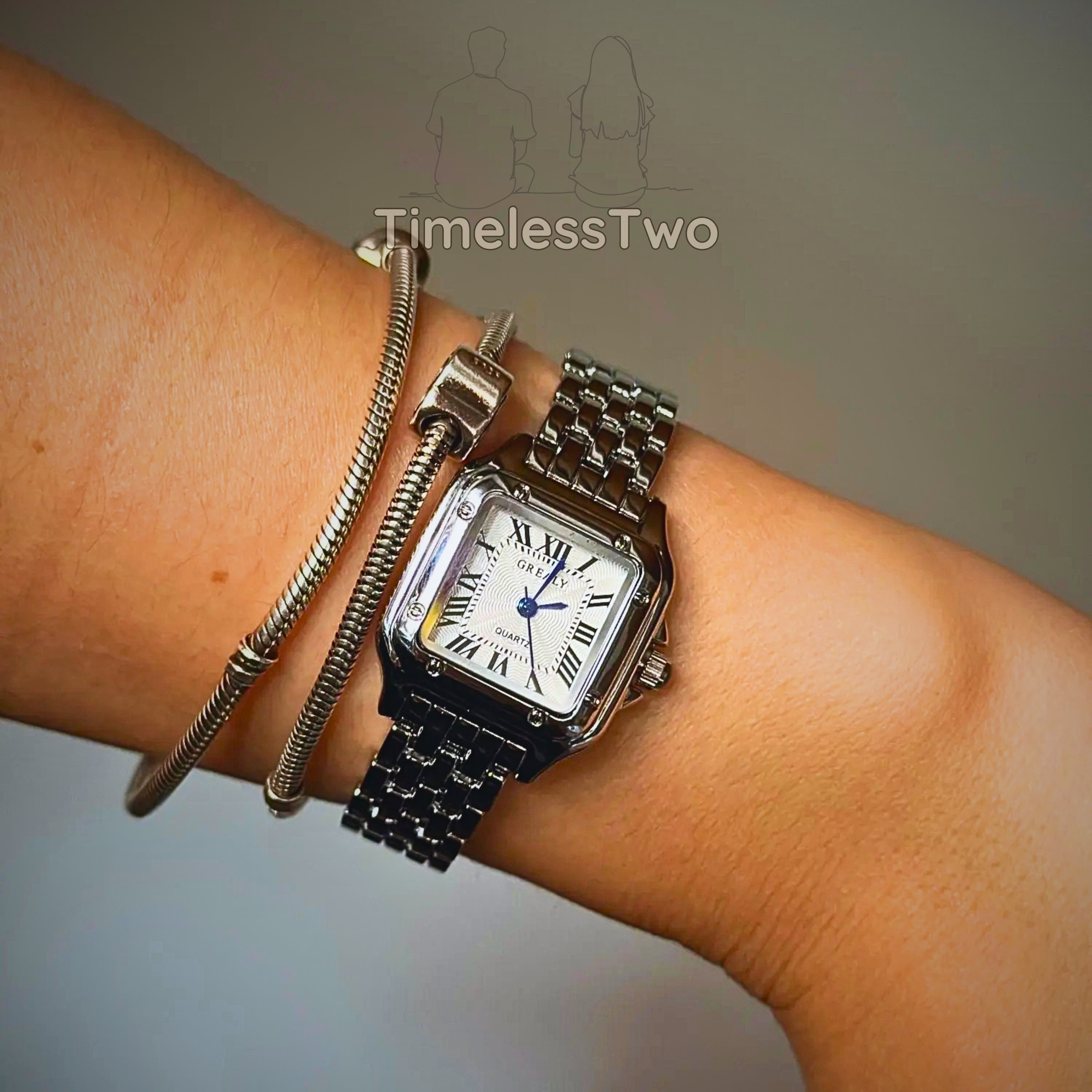 Luxurious Watch Gold Square Watch Women's Jewellery Vintage Stylish ...