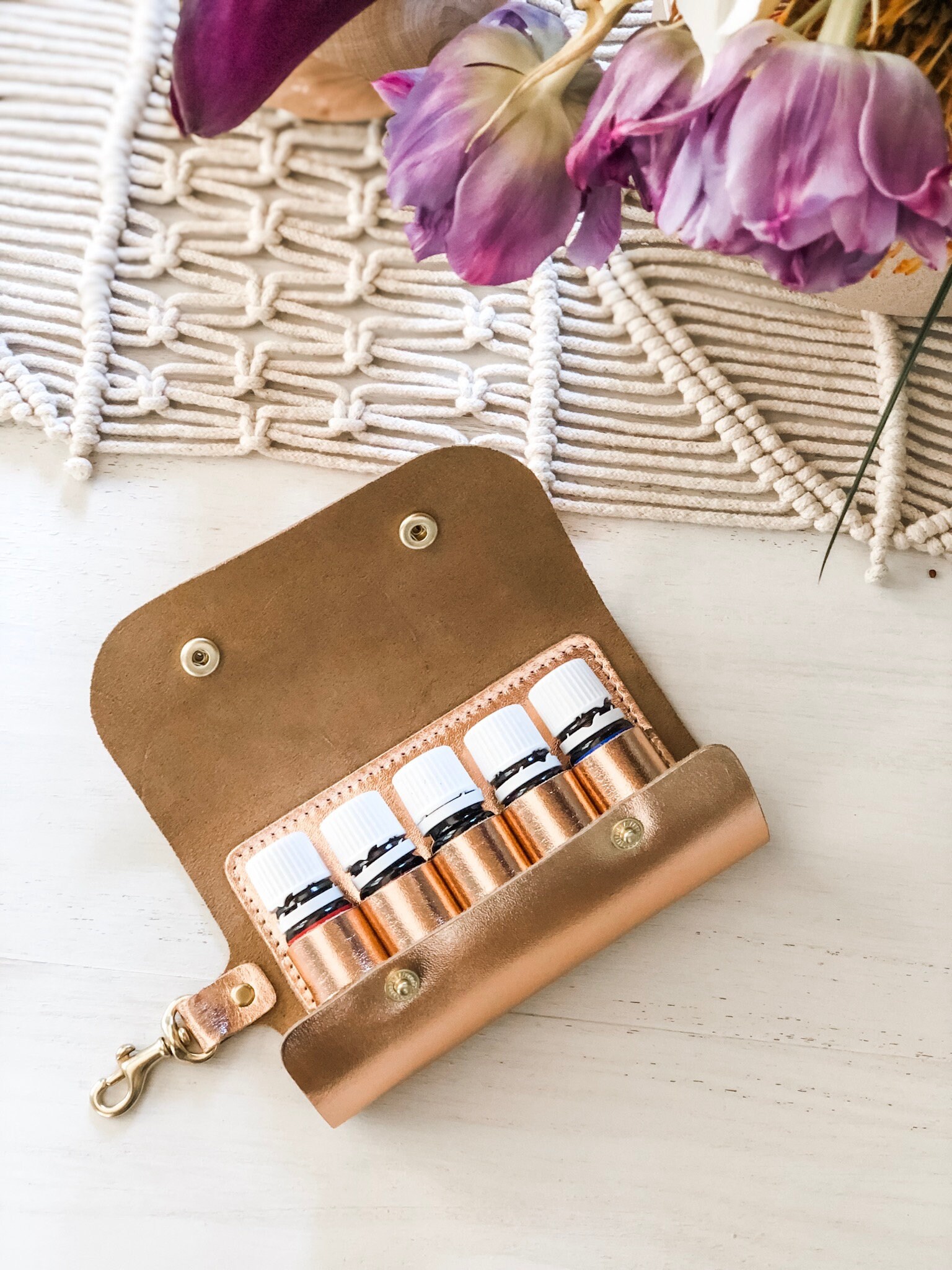 Essential Oil Pouch With Keyfob and Card Slot - Etsy