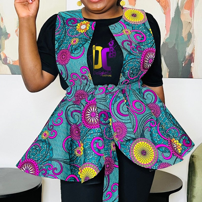 Ankara Peplum Top - Etsy