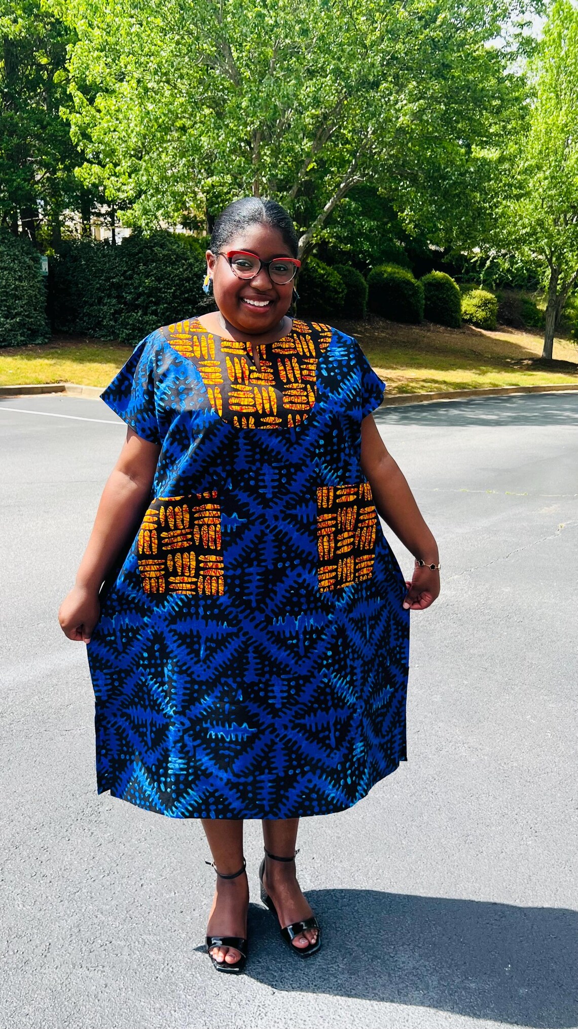 Ankara Bubu Gown With Front Pockets, Trendy Dress – African Clothing ...