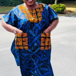 Ankara Bubu Gown With Front Pockets, Trendy Dress – African Clothing ...