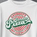 Personalized Pizza Logo Crew Neck Long Sleeve Sweatshirt, Famous Pizza ...