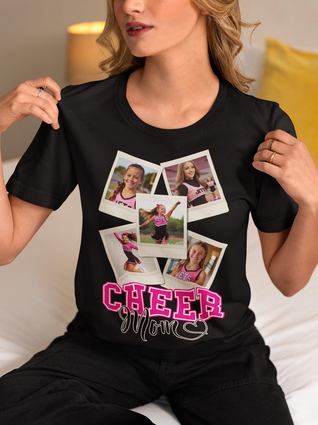 Personalized Cheer MOM Photo Tshirt, Customized With Your Pictures - Etsy